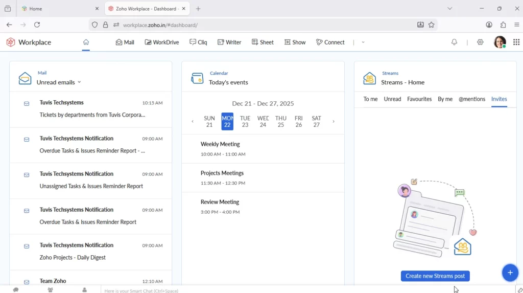 Zoho Workplace Setup & Collaboration Tools | TuvisTech